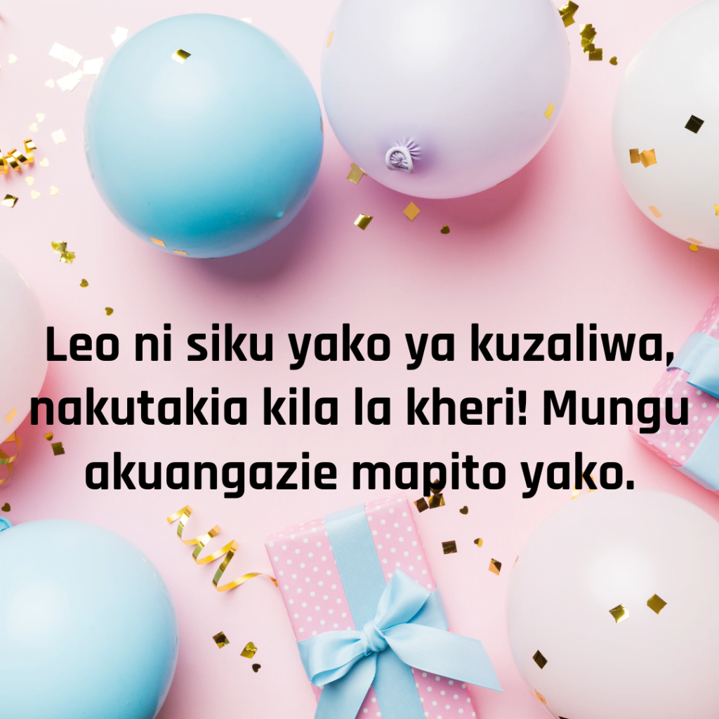 Happy birthday in Swahili – Mhariri