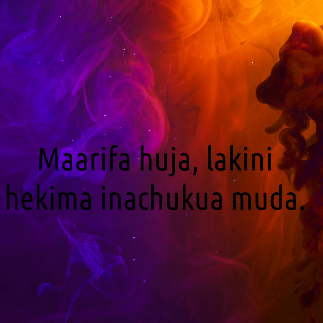 100 Maneno ya hekima – Mhariri