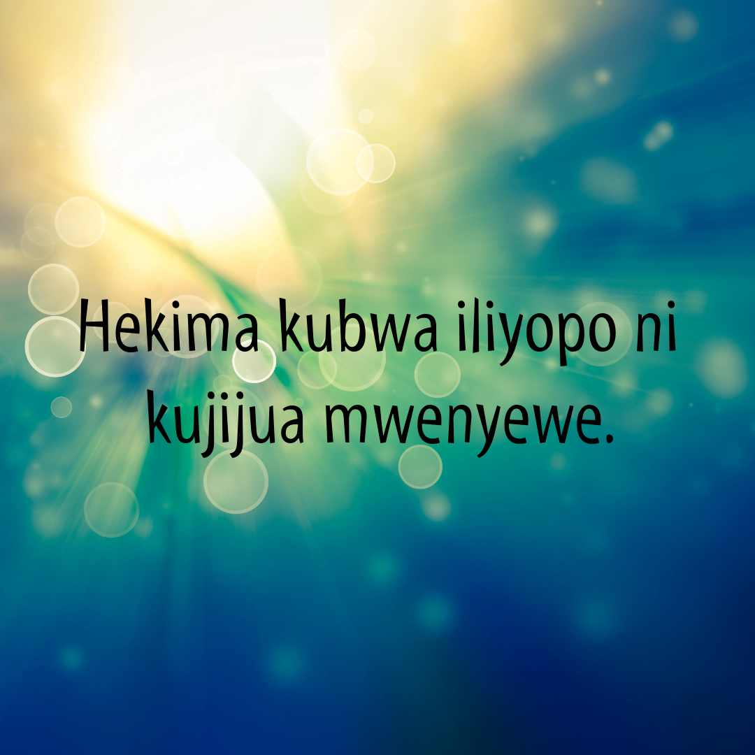 100 Maneno ya hekima – Mhariri